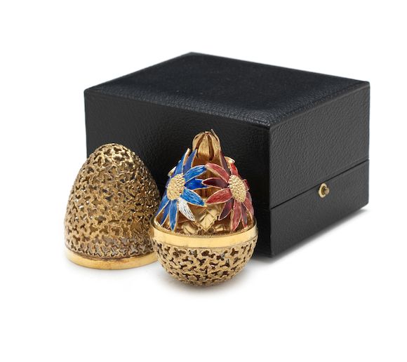 Bonhams : STUART DEVLIN: three silver, silver-gilt and enamelled cased ...