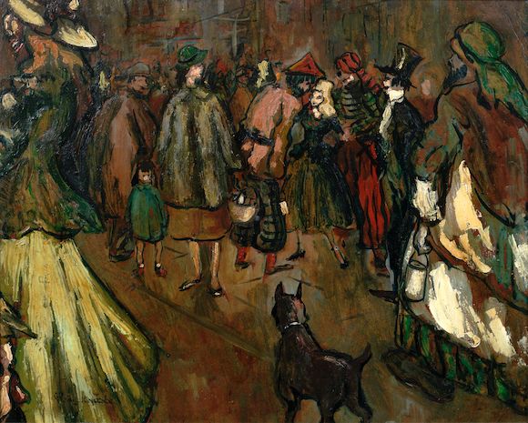 Bonhams : Gladys MacCabe (Irish, born 1918) Crowds gathering for a ...