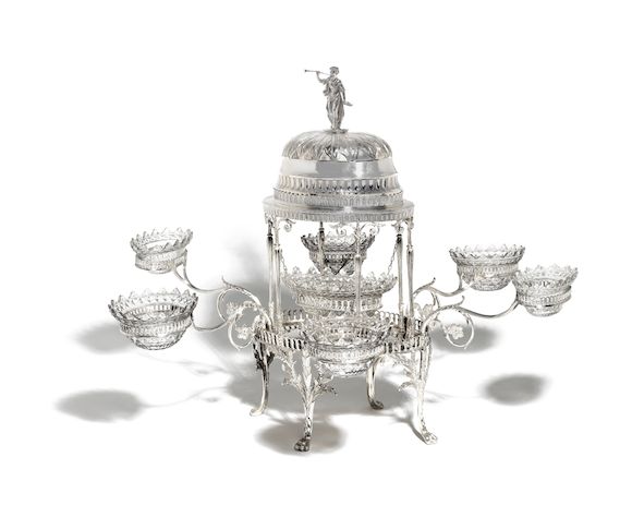 Bonhams : An impressive George III silver tempietto épergne by Joseph ...