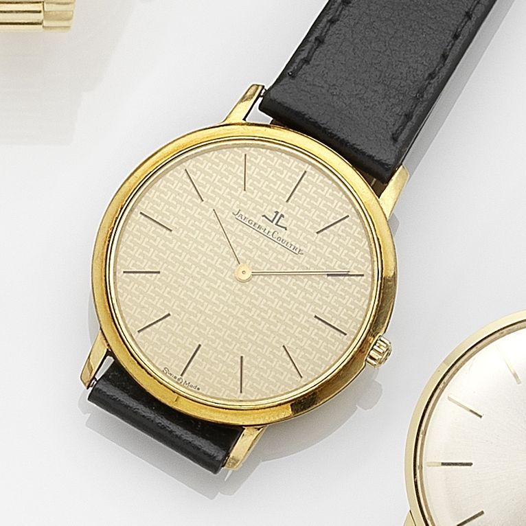 Bonhams : Jaeger-LeCoultre. An 18ct gold quartz wristwatch Ref140 118 ...