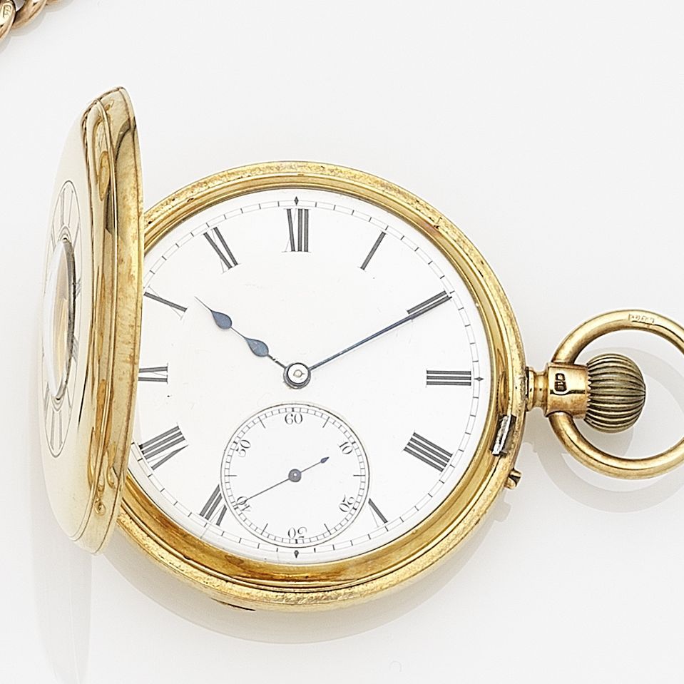 Bonhams : Thomas Boxall, Brighton. An 18ct gold keyless wind half ...