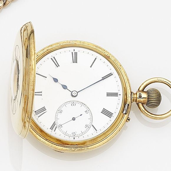 Bonhams : Thomas Boxall, Brighton. An 18ct gold keyless wind half ...