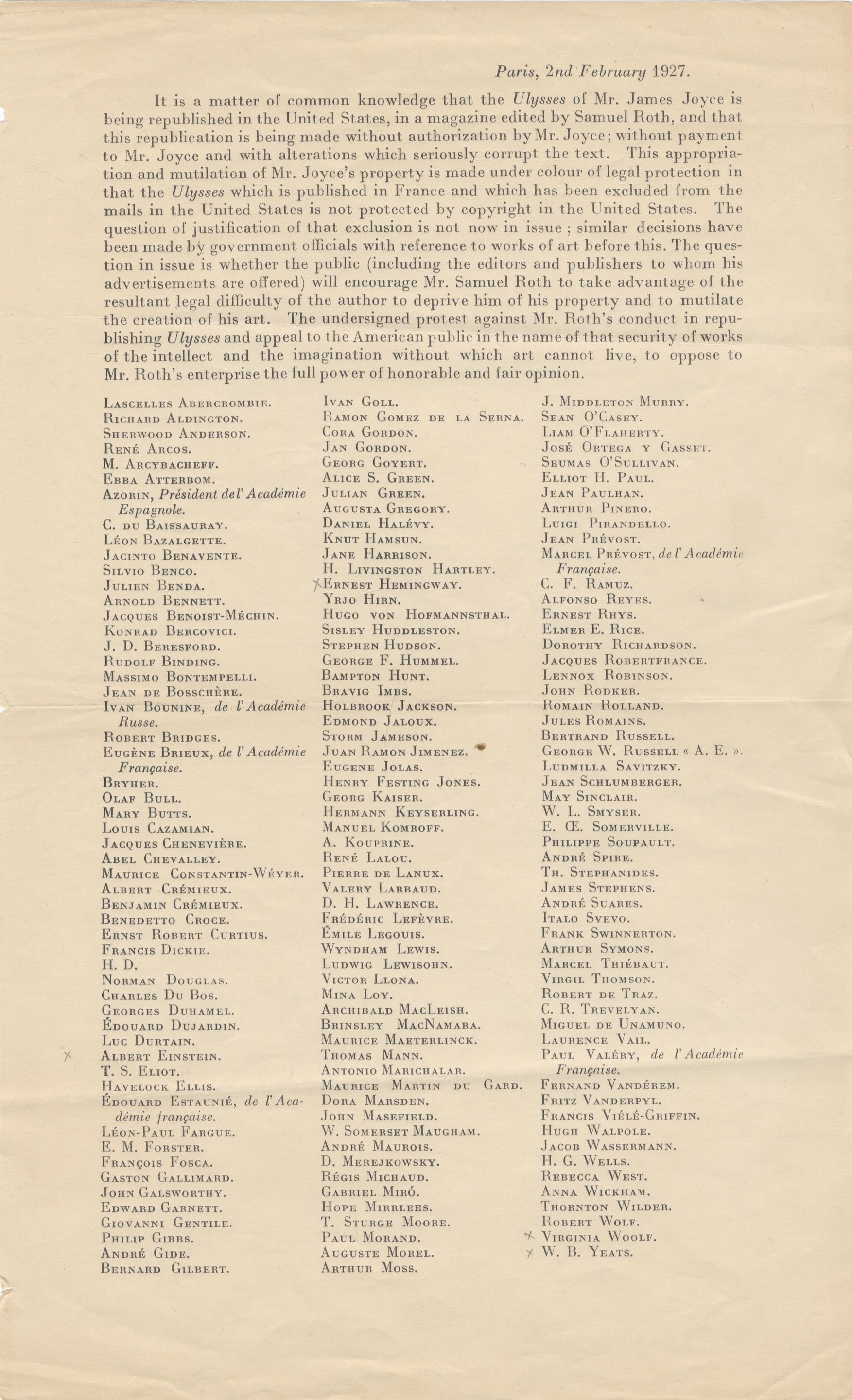 Bonhams : JOYCE (JAMES) LEWISOHN (LUDWIG) and ARCHIBALD MACLEISH ...