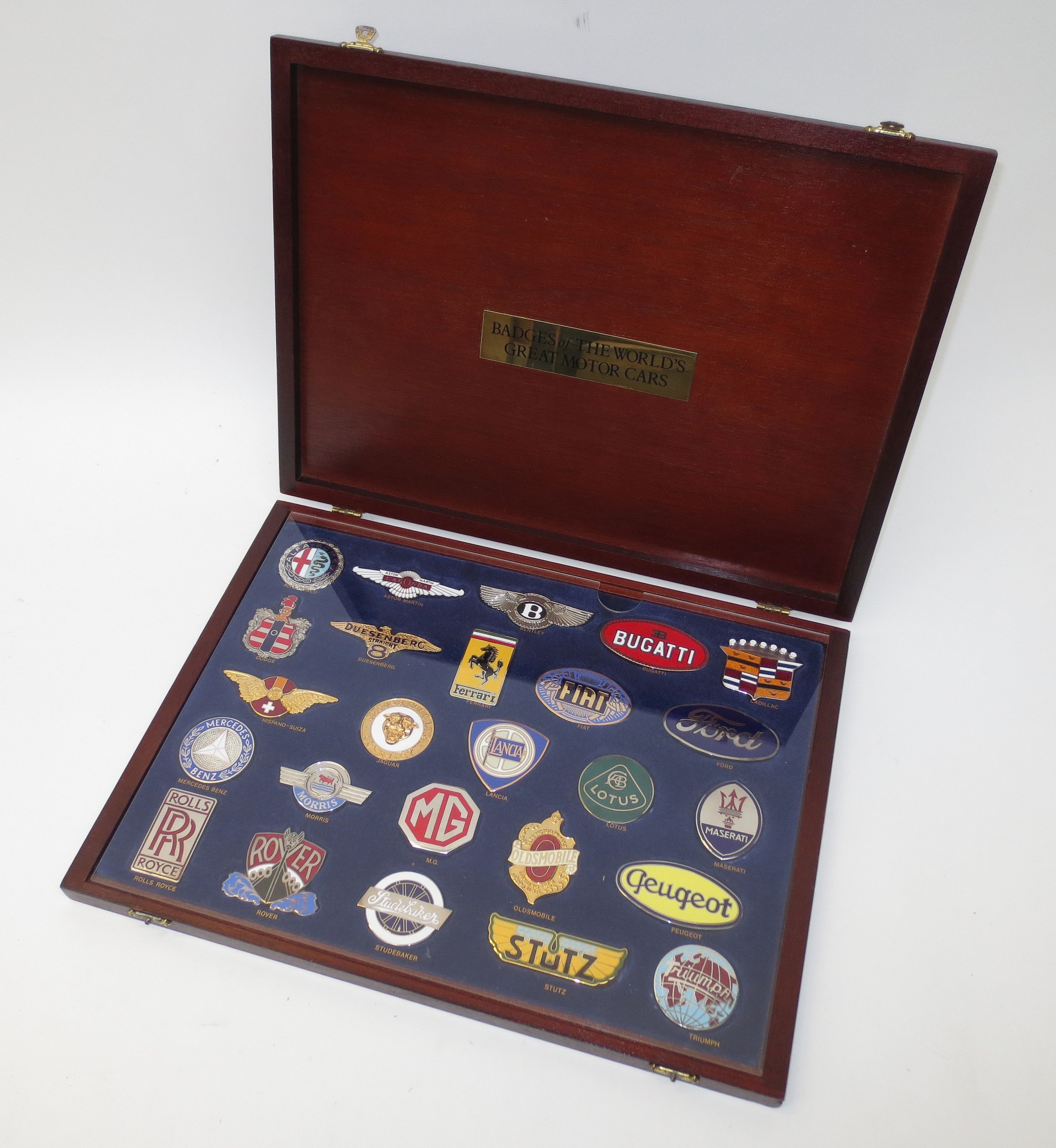 Bonhams Cars : A cased display set of 'Badges of the World's Great ...