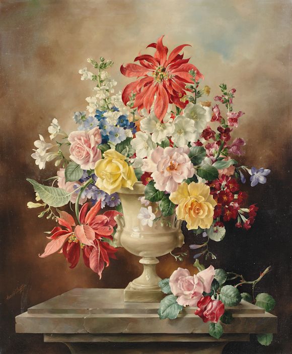 Bonhams : Harold Clayton (British, 1896-1979) A still life of flowers