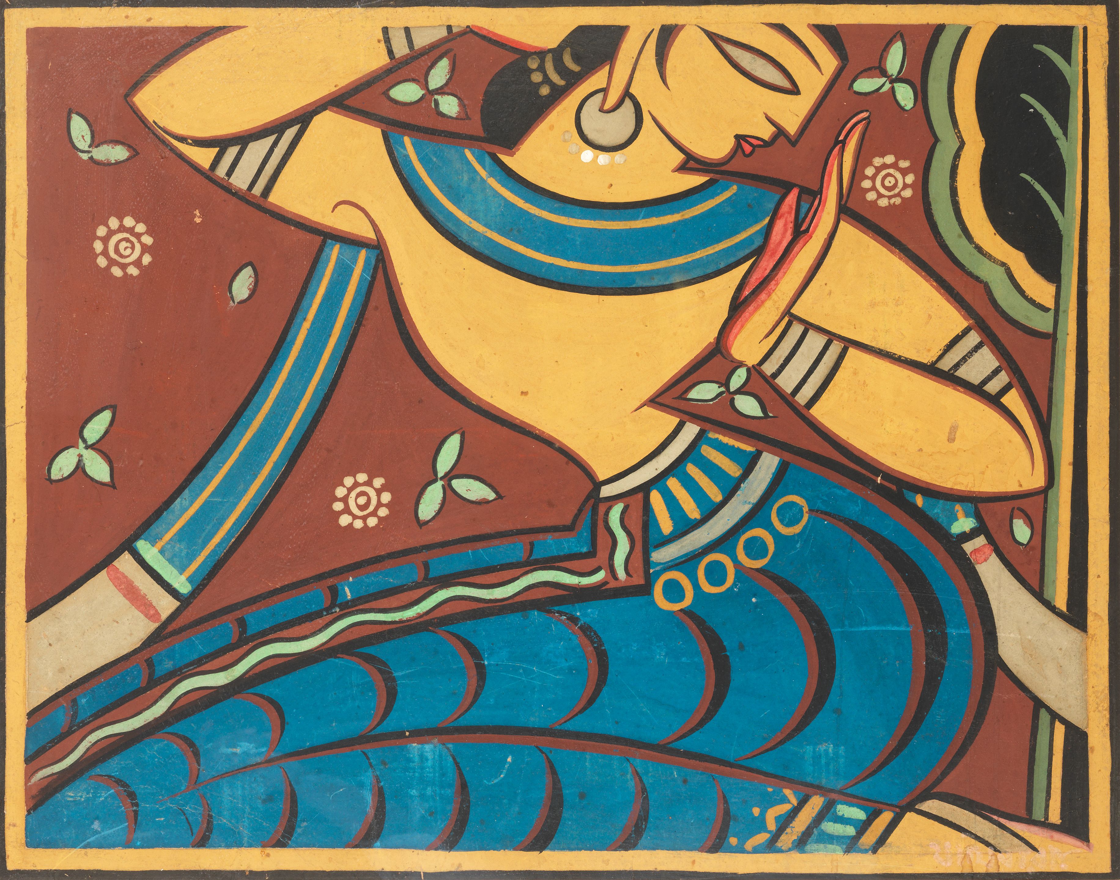 Bonhams : Jamini Roy (India, 1887-1972) Worshipper