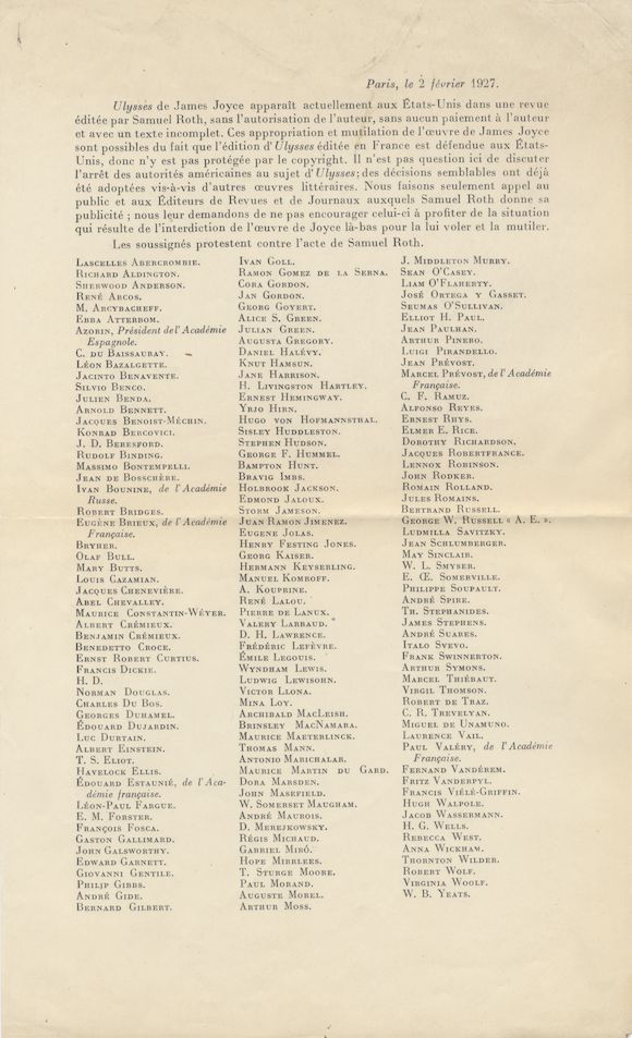 Bonhams : JOYCE (JAMES) [LEWISOHN (LUDWIG) and ARCHIBALD MACLEISH ...