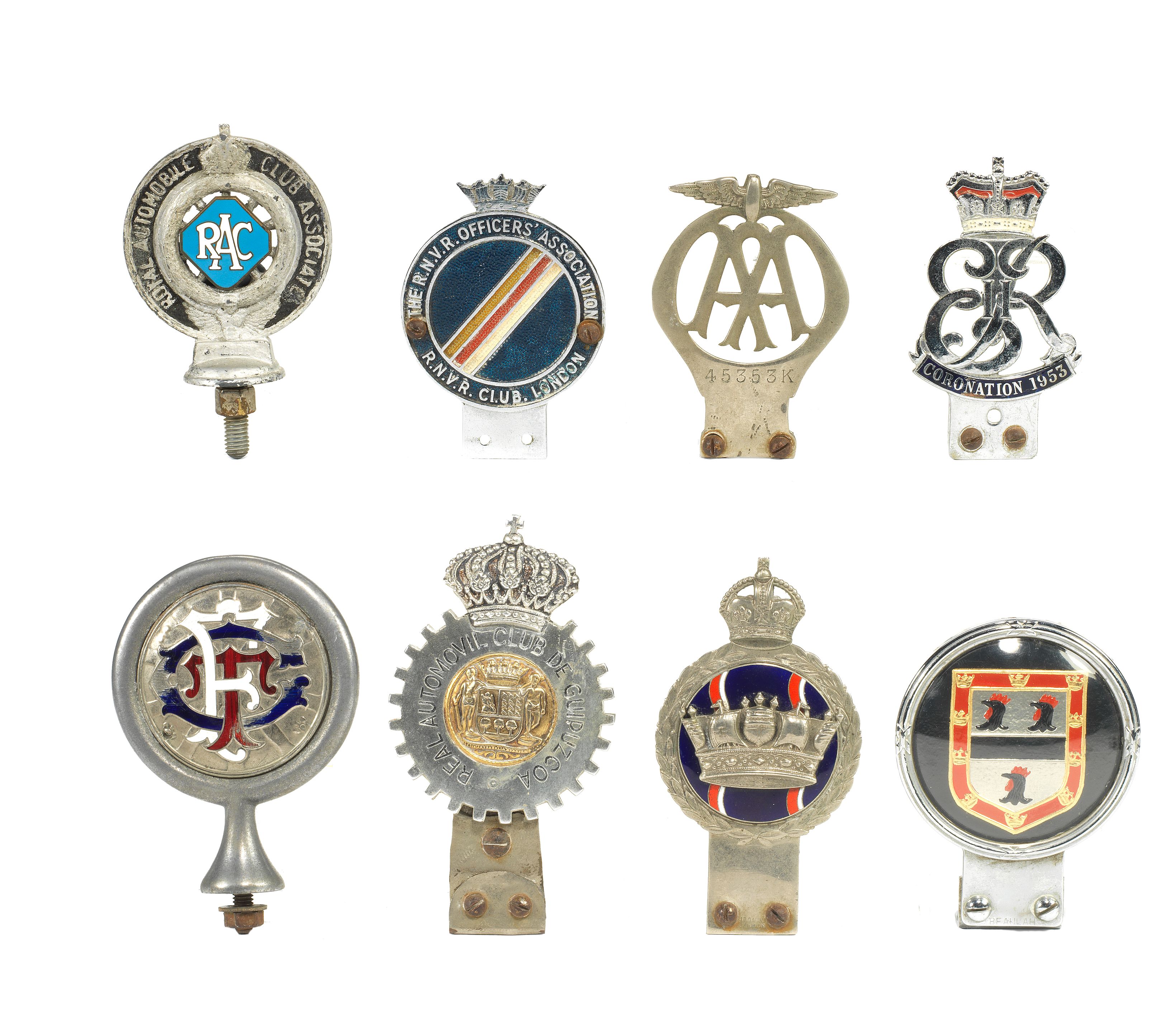 Bonhams Cars : Eight assorted car badges, ((8))