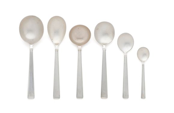 Bonhams : A stylish mid 20th century Dutch silver dinner service maker ...