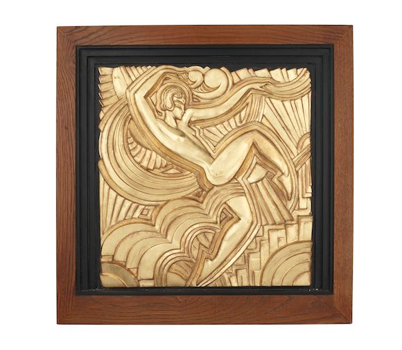 Bonhams : Maurice Picaud (Pico) A Gesso Art Deco Gilt Wall Plaque ...