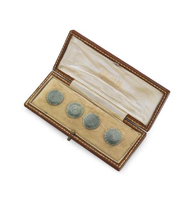 Bonhams : A set of four Russian buttons by Ivan Britzen