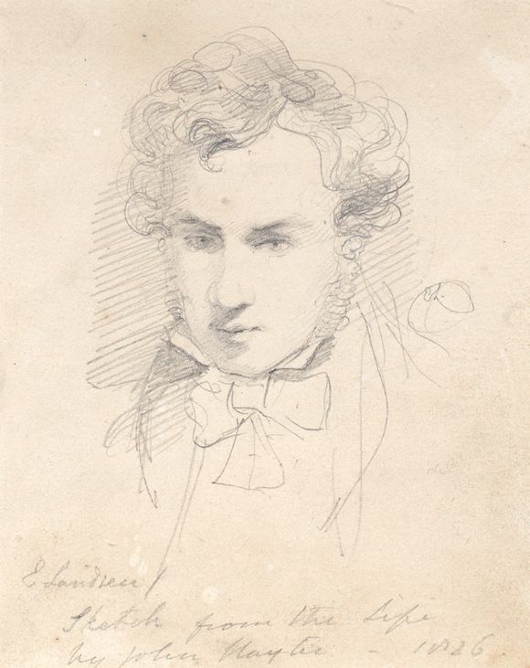 Bonhams : John Hayter (British, 1800-1891) A portrait sketch of Sir ...