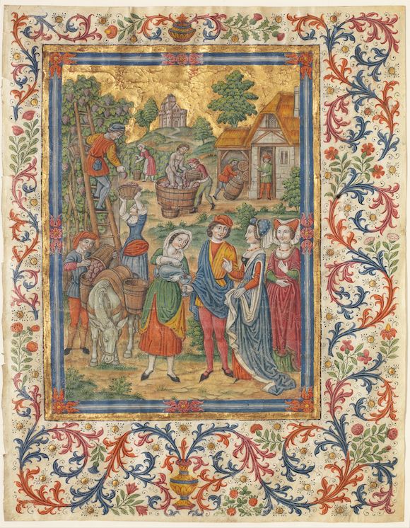 Bonhams : ILLUMINATED MANUSCRIPT - THE SPANISH FORGER Extremely large ...