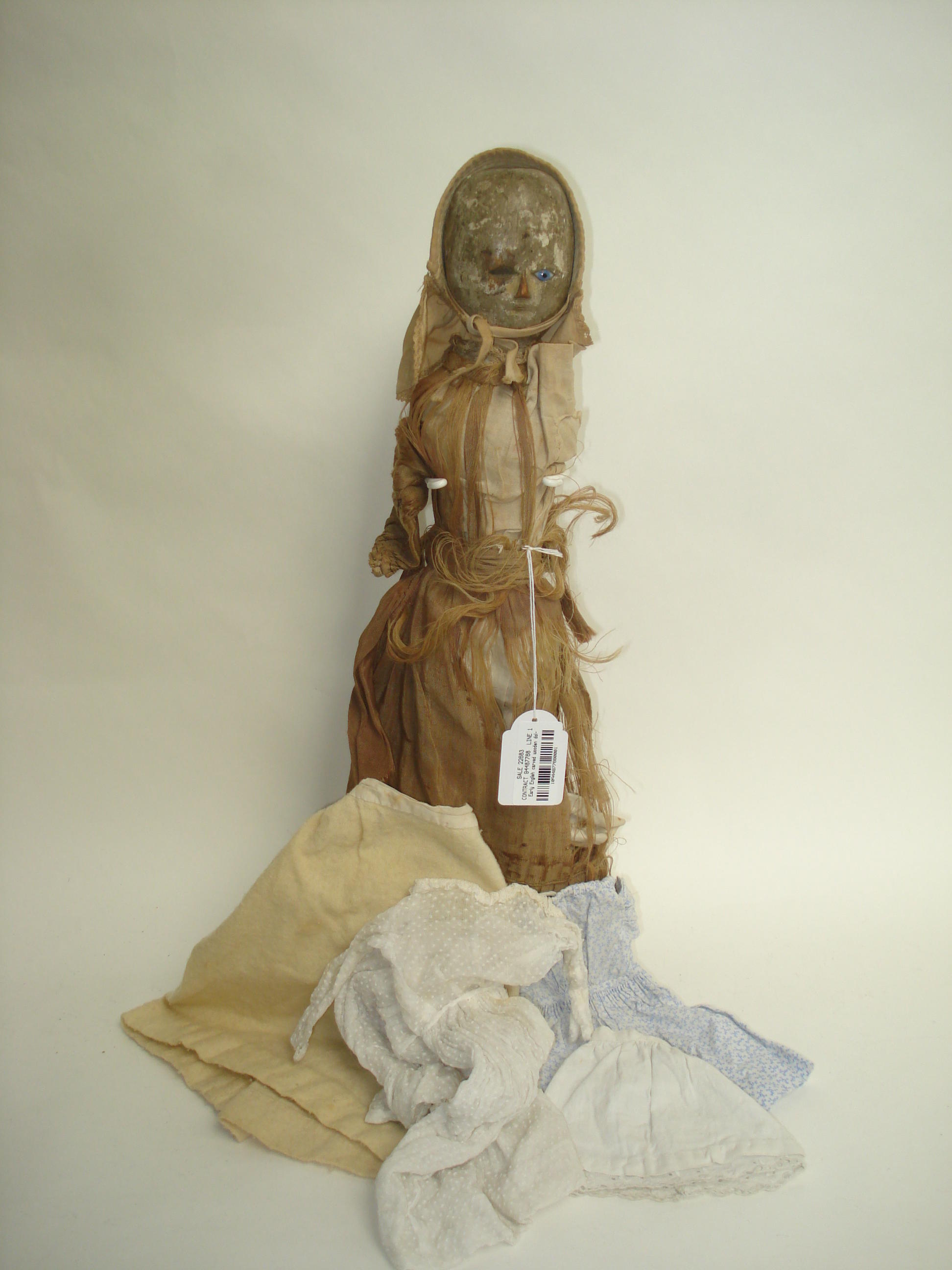 Bonhams Early English Carved Wooden Doll Circa 1790
