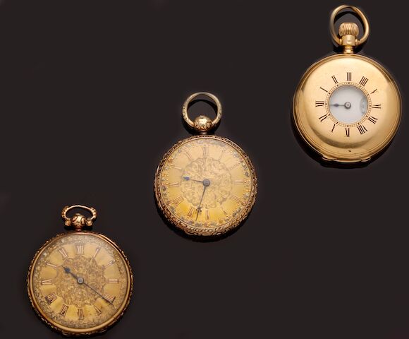 Bonhams : Two open face pocket watches and a half hunter pocket watch(3)