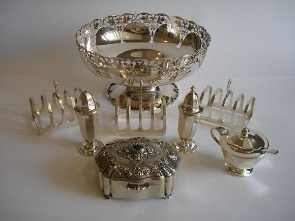 Bonhams : A collection of silver various makers and dates (Qty)