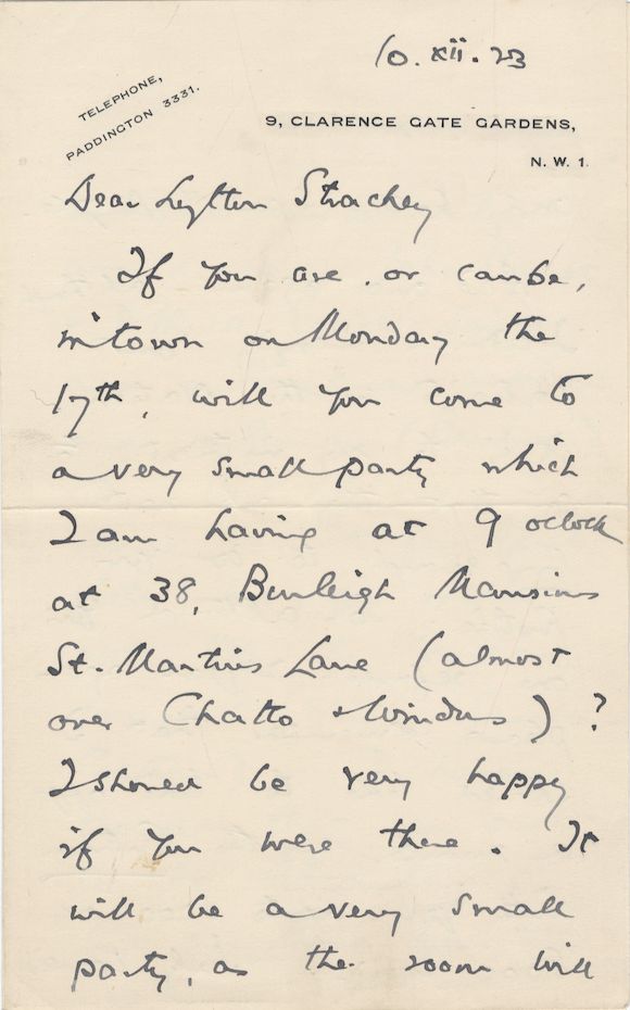 Bonhams : ELIOT (T.S.) Autograph letter signed ("T.S.E."), to "Dear ...