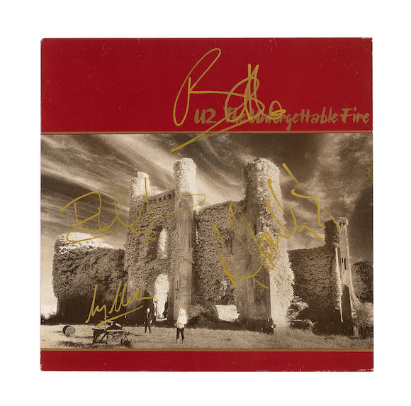 Bonhams U2 An Autographed Album Cover For The Unforgettable Fire