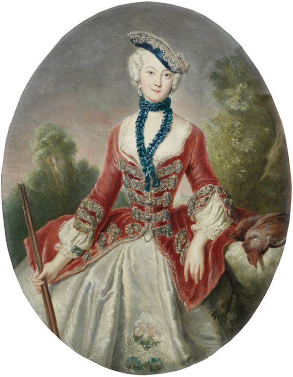 Bonhams : After Antoine Pesne, 20th Century Portrait of Sophia Maria ...