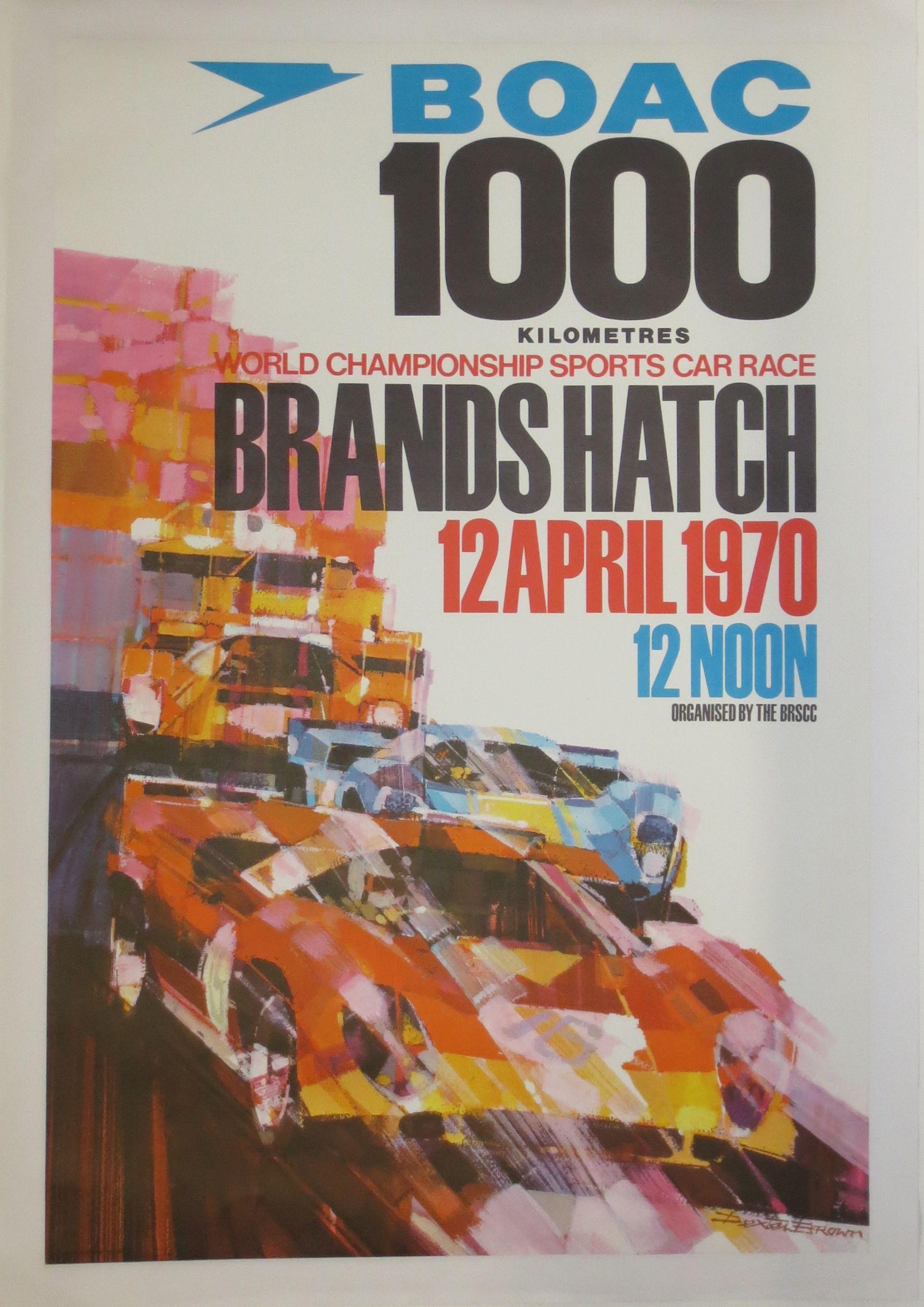 Bonhams Cars : Two Motor racing posters with artwork after Dexter Brown ...