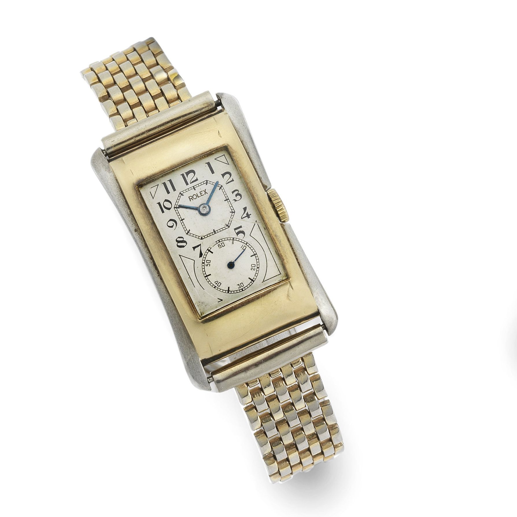 Bonhams : Rolex. A 9ct two colour gold manual wind bracelet watch ...