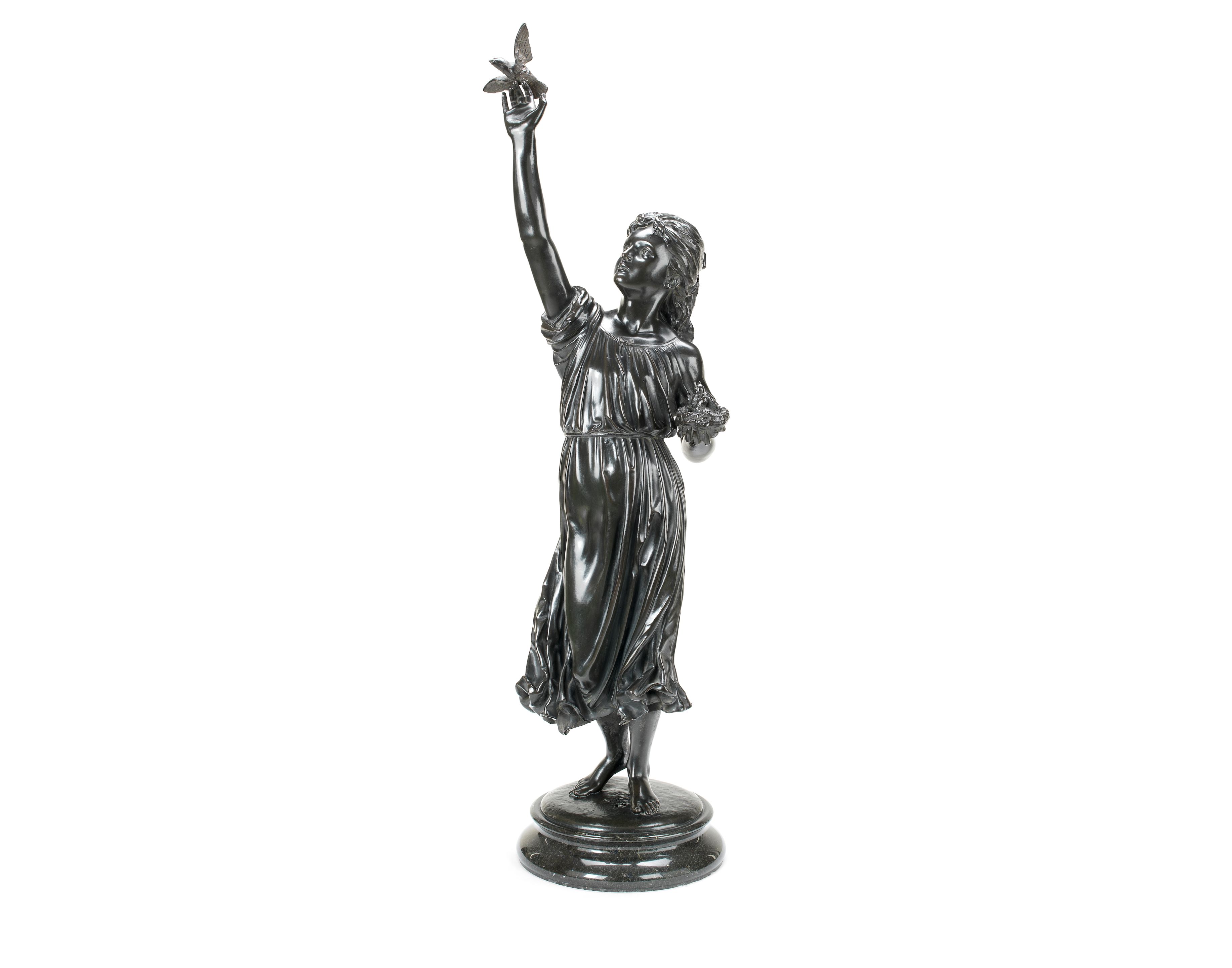 Bonhams : Albert Bruce-Joy (Irish, 1842-1924) A bronze figure of 'The ...