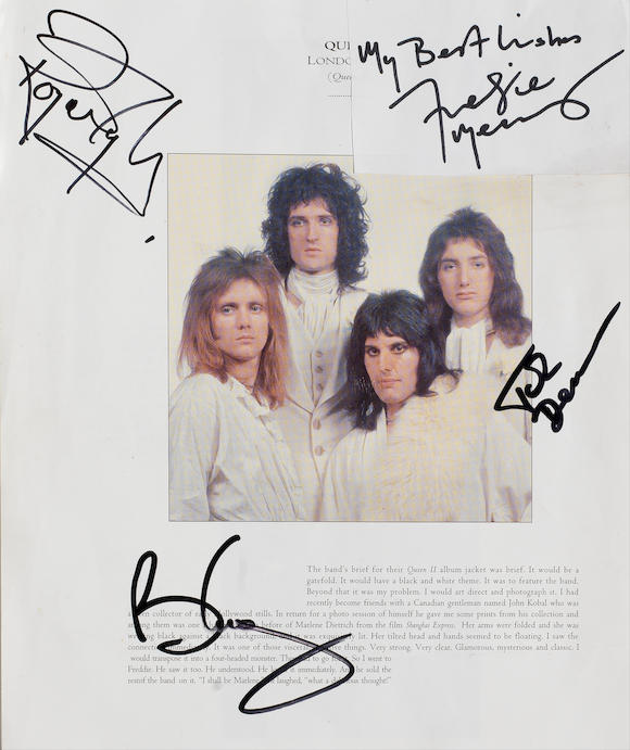 Bonhams Queen A Set Of Autographs