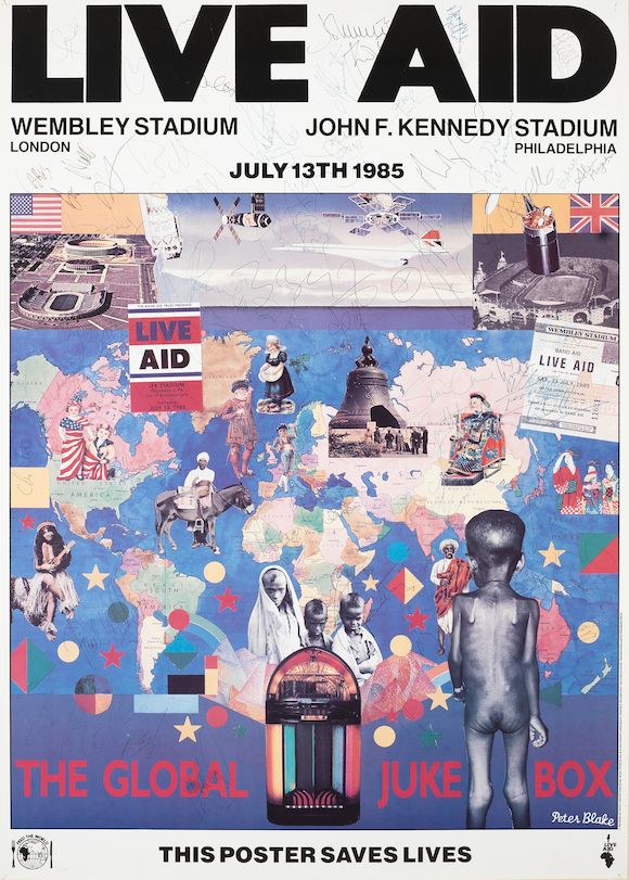 Bonhams : Live Aid: An autographed poster, for Wembley Stadium, 13th ...