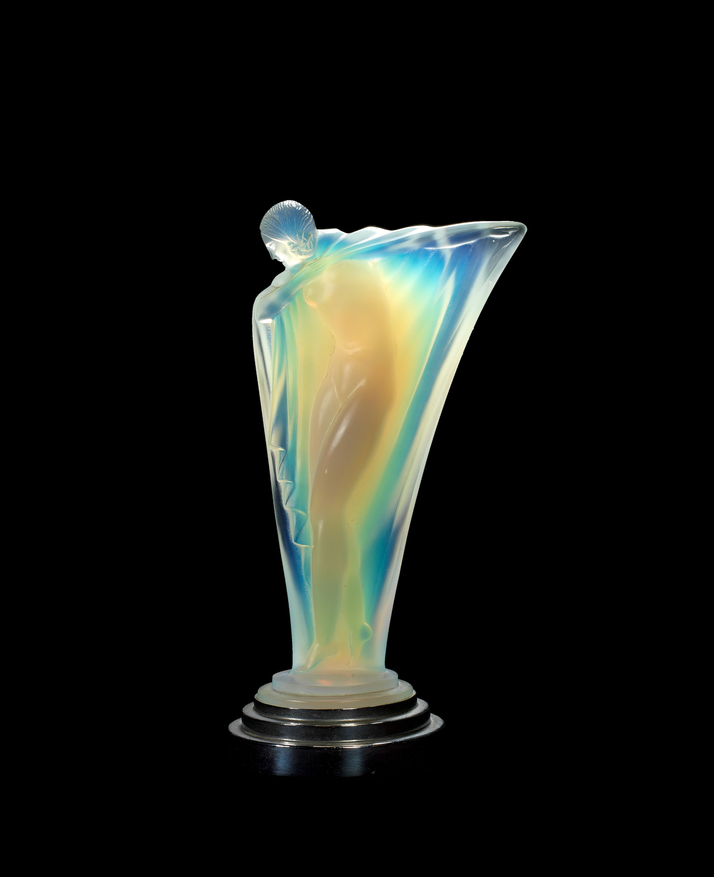 Bonhams Cars : A fine Art Deco 'Draped Nude' glass mascot, by Lucile ...