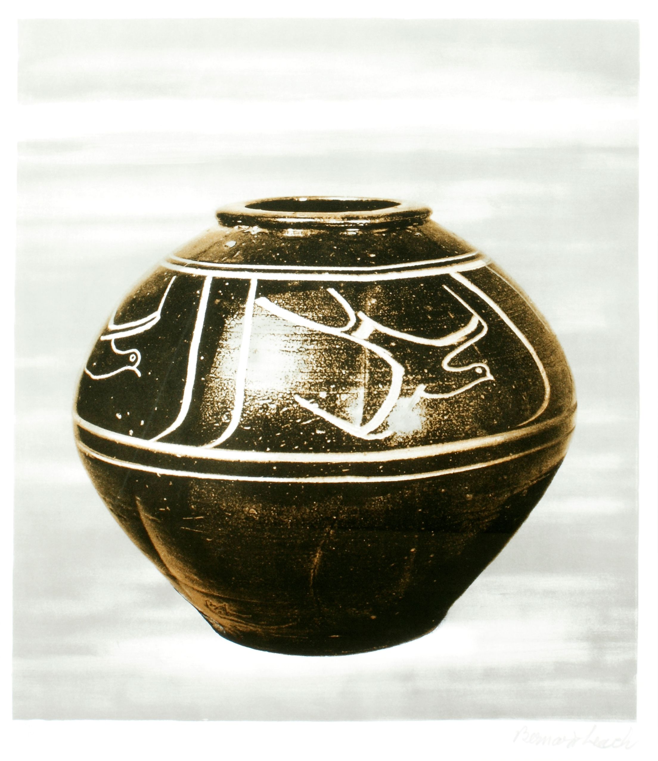 Bonhams : Bernard Leach (British, 1887-1979) Black Pot; Tree Jar ...
