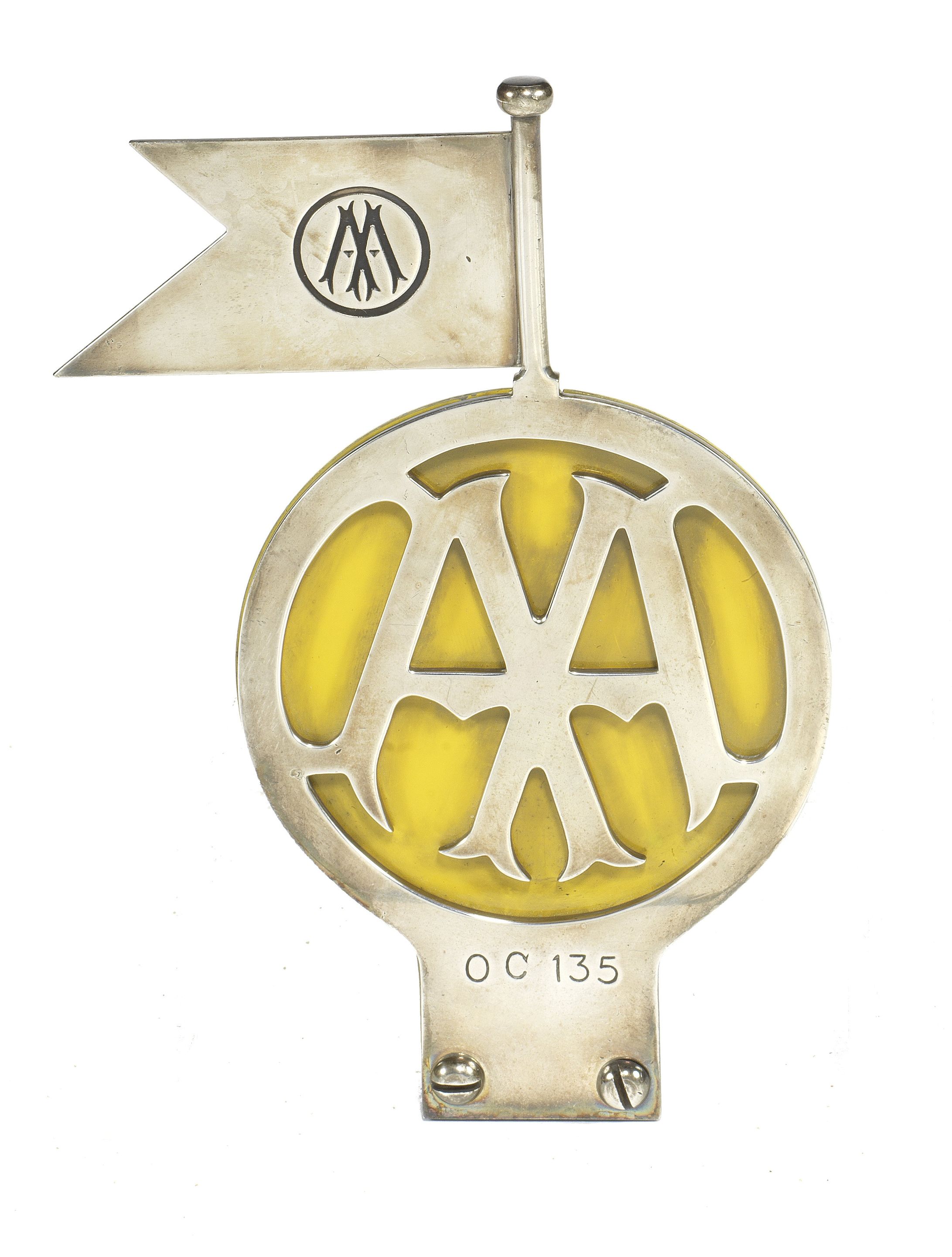 Bonhams Cars : A rare motorcycle-size AA committee member's badge, 1951 ...