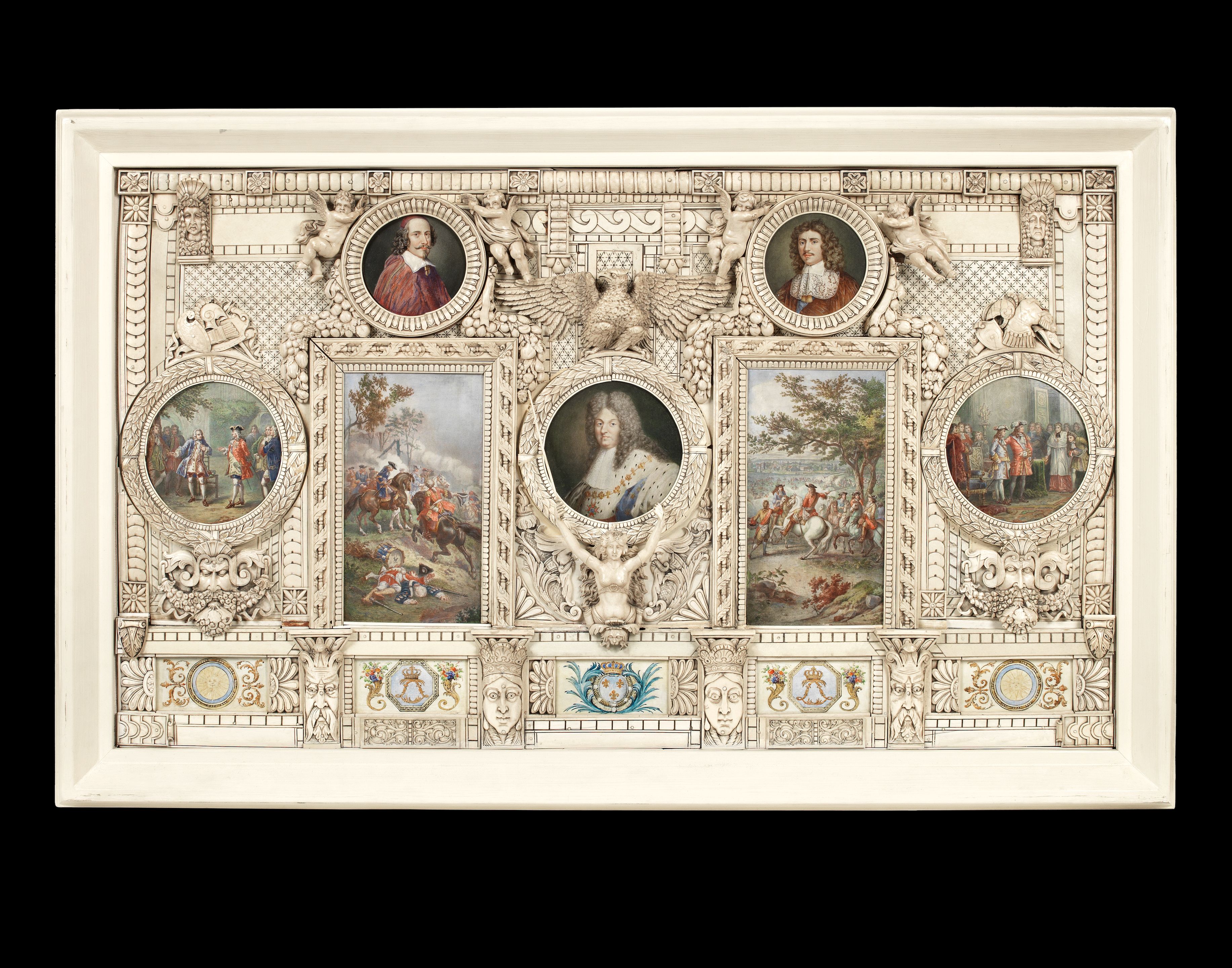 Bonhams : A large and impressive late 19th century Dieppe ivory frame ...