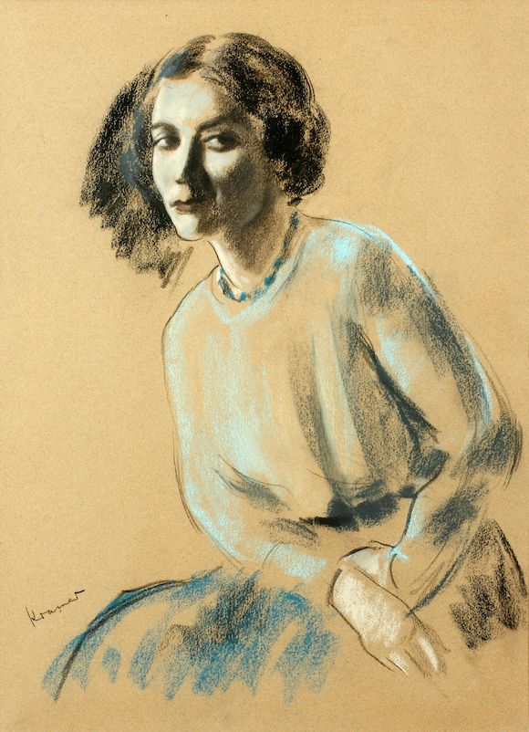 Bonhams : Jacob Kramer (British, 1892-1962) Portrait of an elegant ...