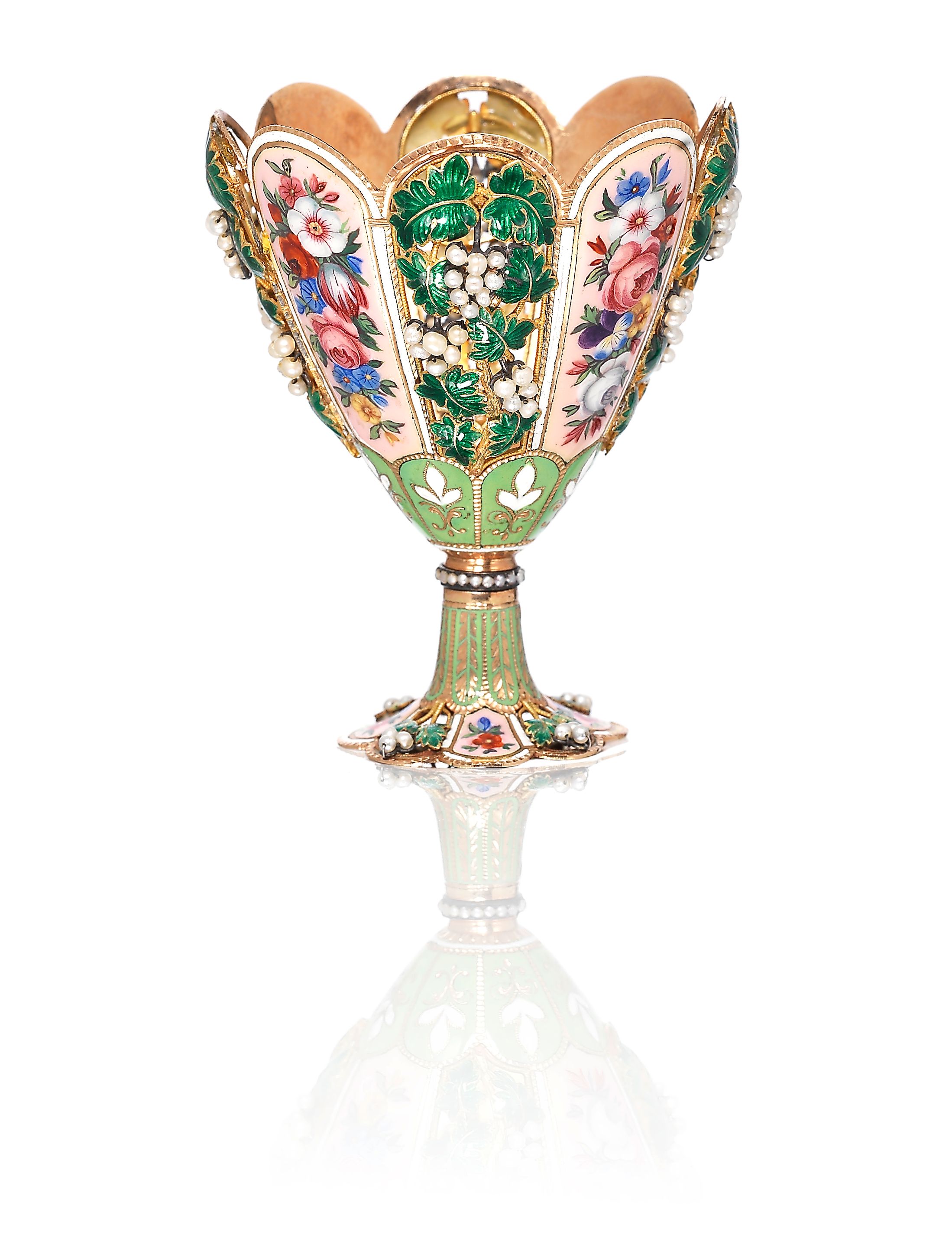 Bonhams : A 19th century Swiss Turkish Market pearl-set and enamelled ...