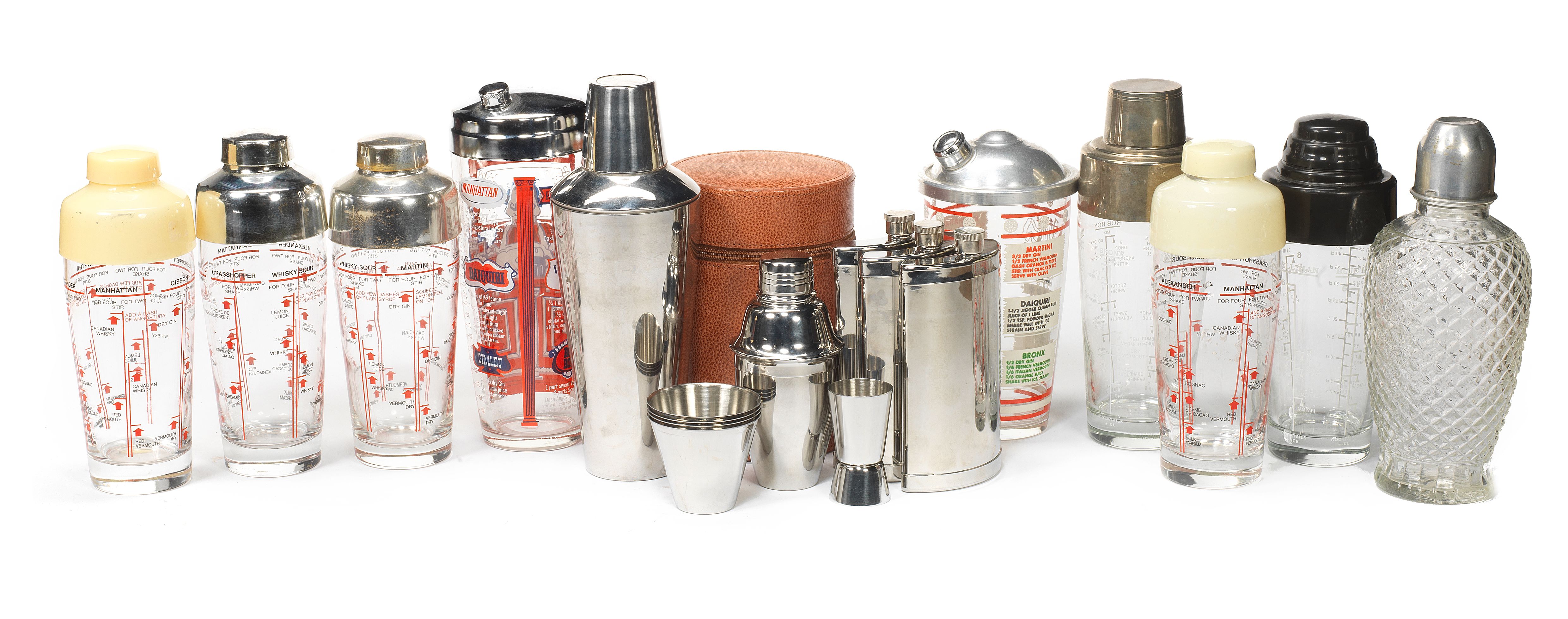 Bonhams Cars : Ten assorted cocktail shakers, ((10))