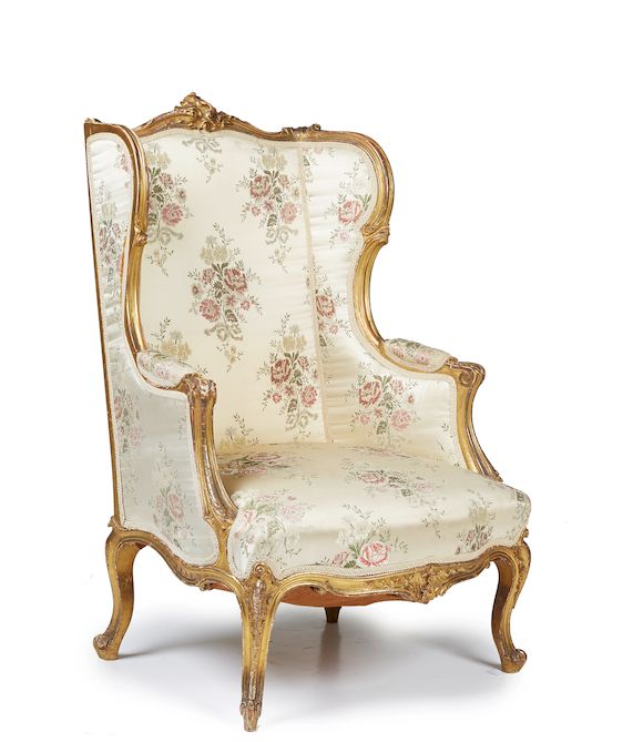 Bonhams : A 19th Century French gilt framed bergere, in Rococo taste ...