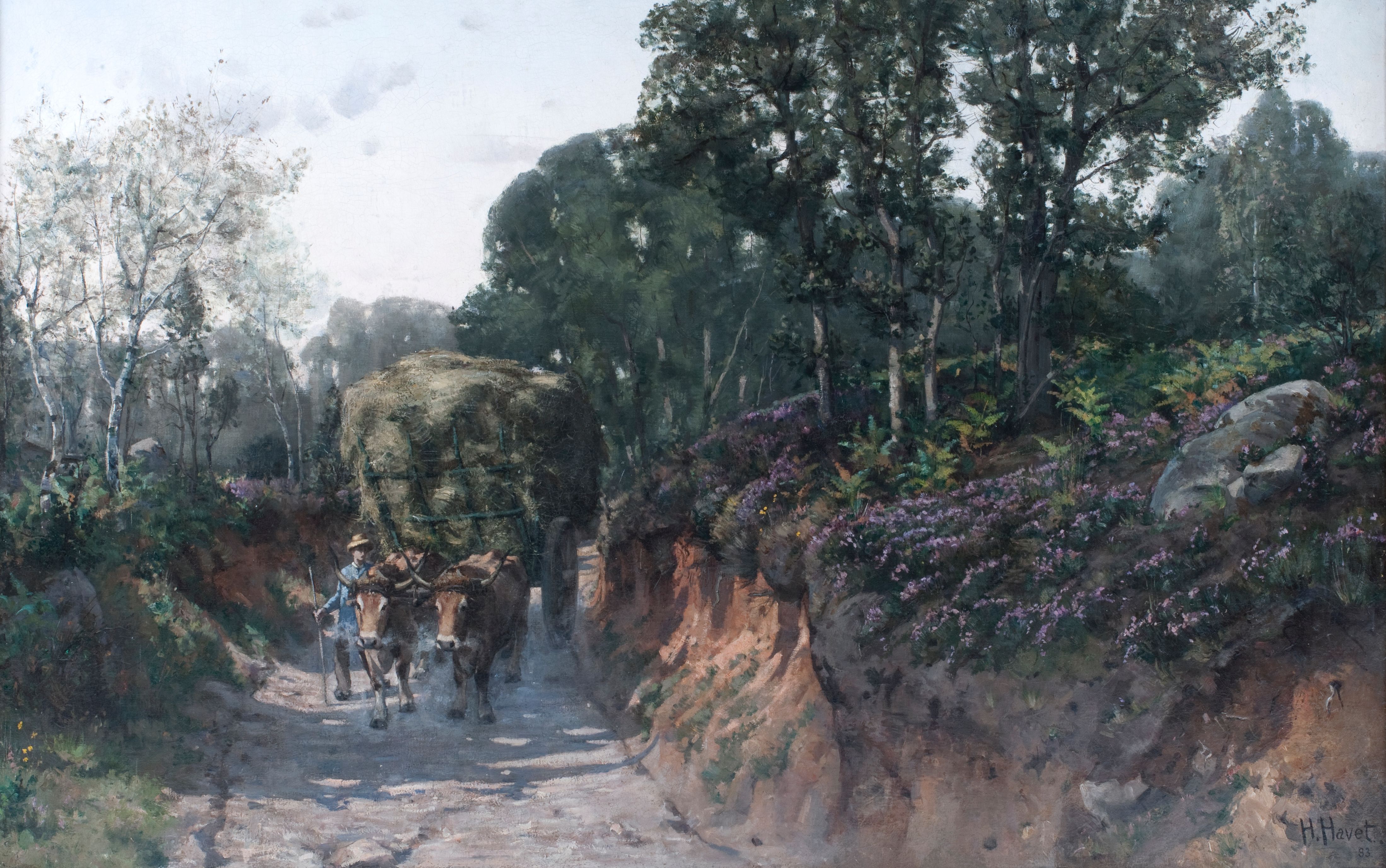 Bonhams : Henri Charles Julien Havet (French, 1862-1913) The Bullock Cart