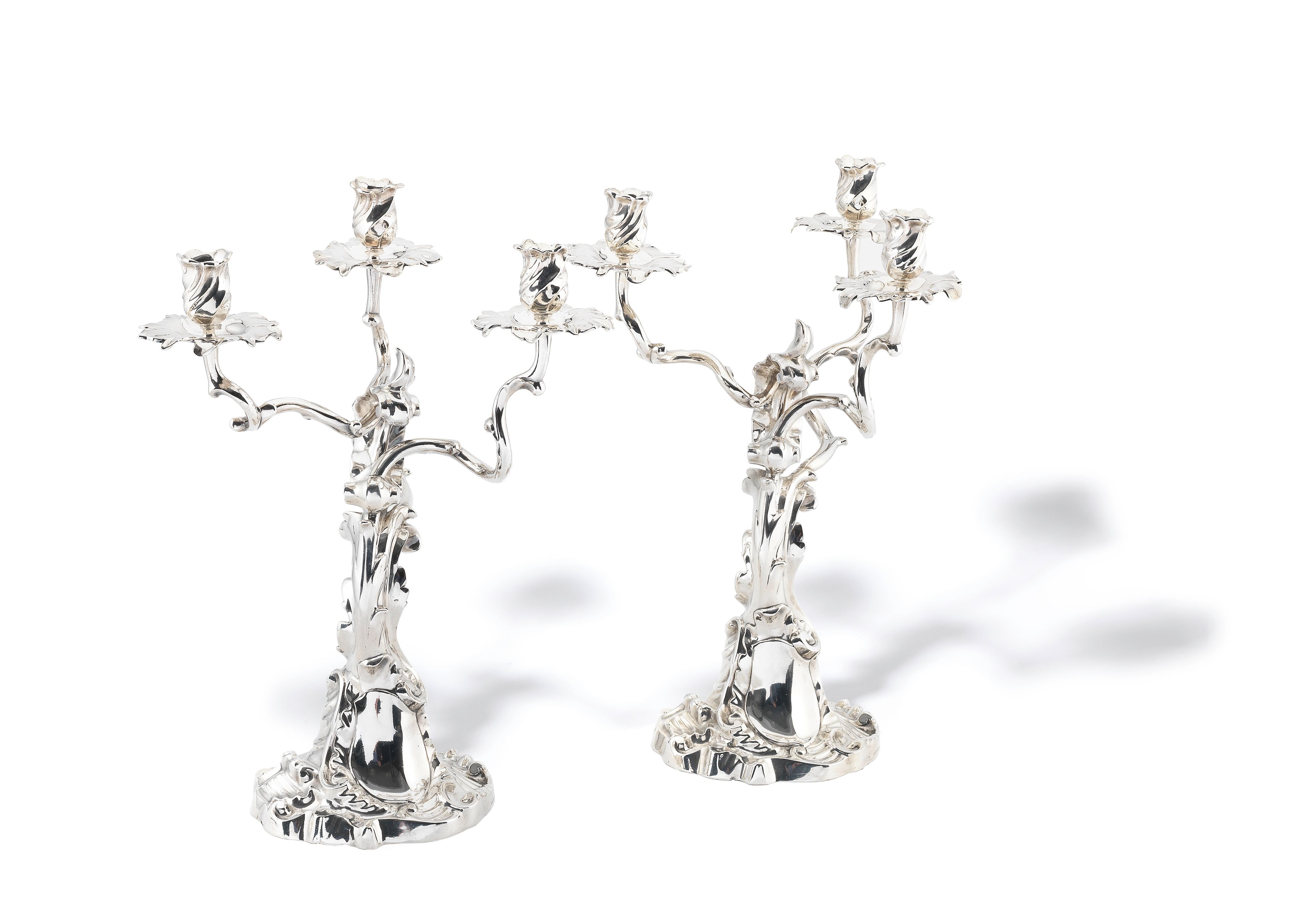 Bonhams : A pair of late 19th century German silver rococo style ...