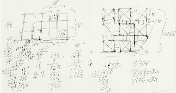Bonhams : Sol LeWitt (American, 1928-2007) Working drawing for ...