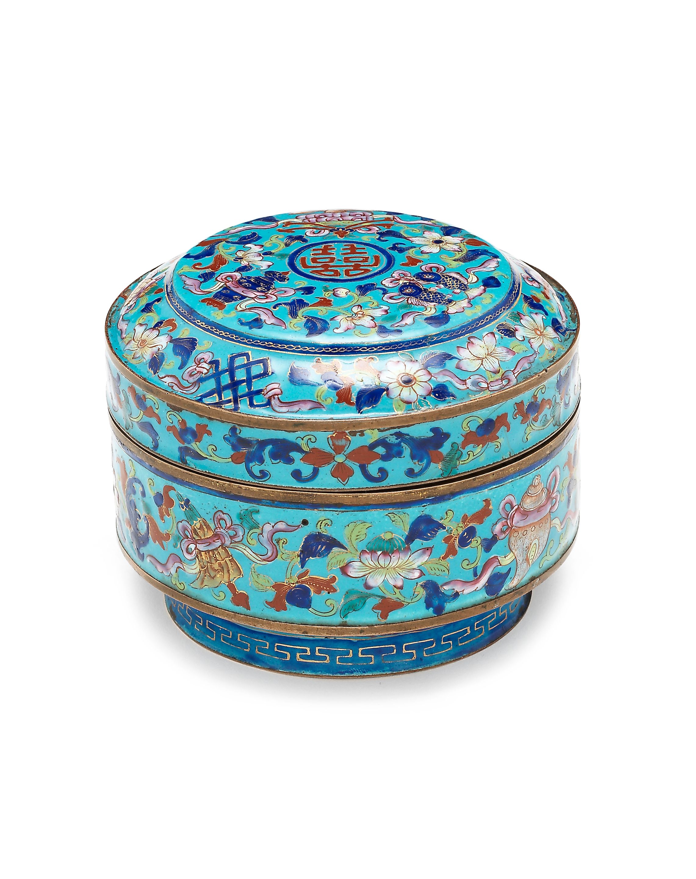 Bonhams : A Canton enamel circular box and cover 19th century (2)