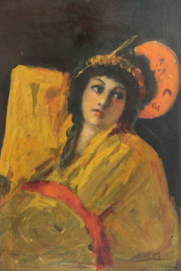 Bonhams : James Kay RSA RSW (British, 1858-1942) Lady in oriental dress