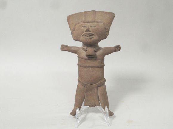 Bonhams : A Veracruz 'smiling face' whistle figure, Remojadas, Late ...