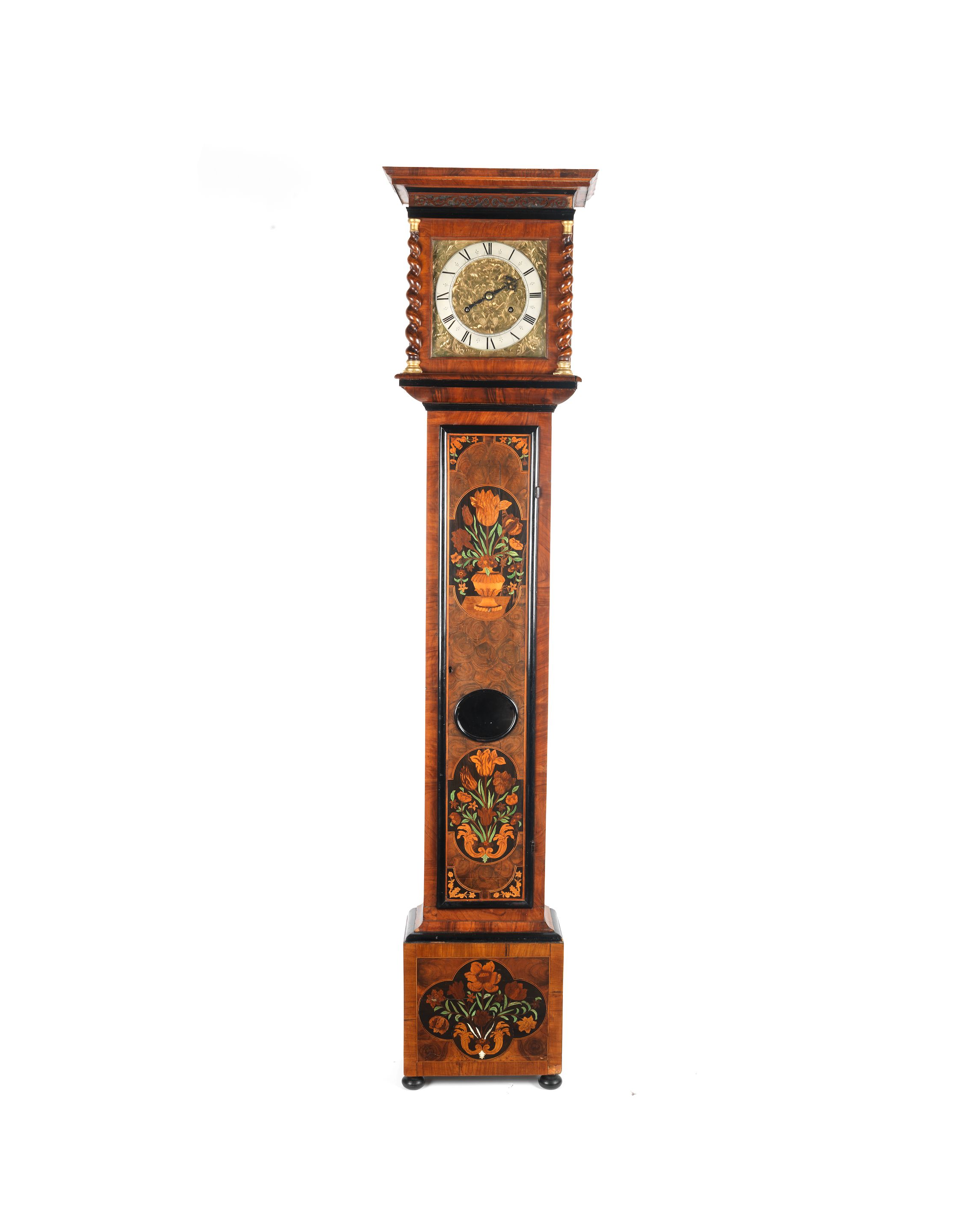 Bonhams : An interesting single handed walnut longcase clock William ...