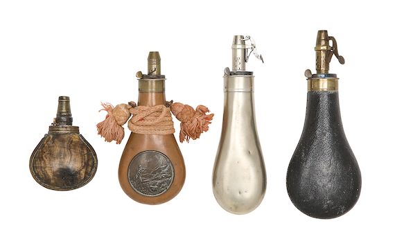 Bonhams : A Large Group Of Powder-Flasks And Powder-Flask Parts