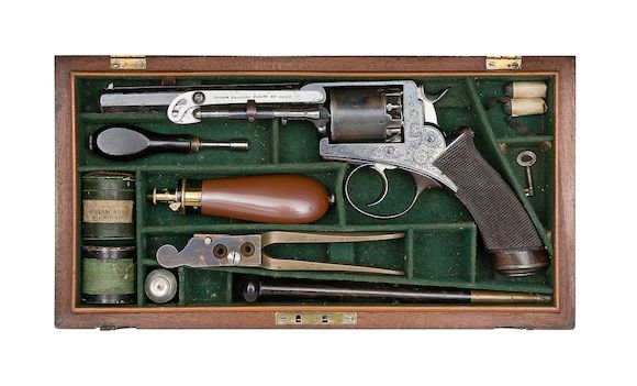 Bonhams : A Fine And Very Rare Cased 54-Bore Variant Adams Patent 1851 ...