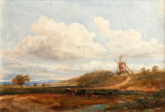 Bonhams : David Cox Snr. O.W.S. (British, 1783-1859) Landscape with a ...
