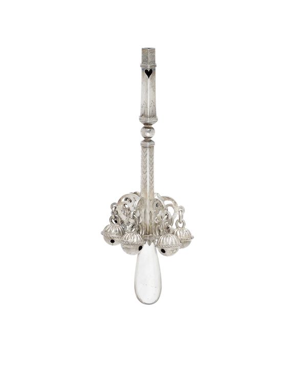 Bonhams : An 18th century French Provincial silver and rock crystal ...