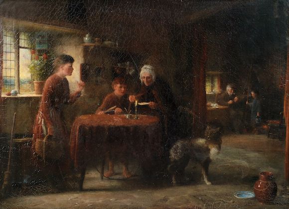 Bonhams : Frederick Daniel Hardy (British, 1826-1911) Sealing the Letter