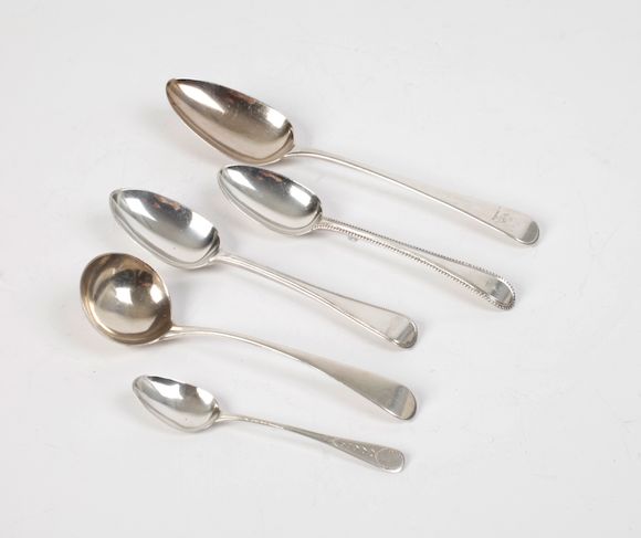 Bonhams : A George III silver set of six dessert spoons by Hester ...