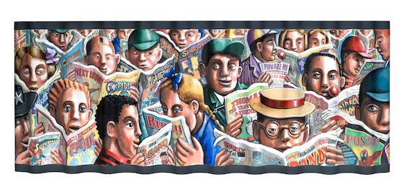 Bonhams : Pamela Jane Crook (British, born 1945) 'Another Comic Strip'